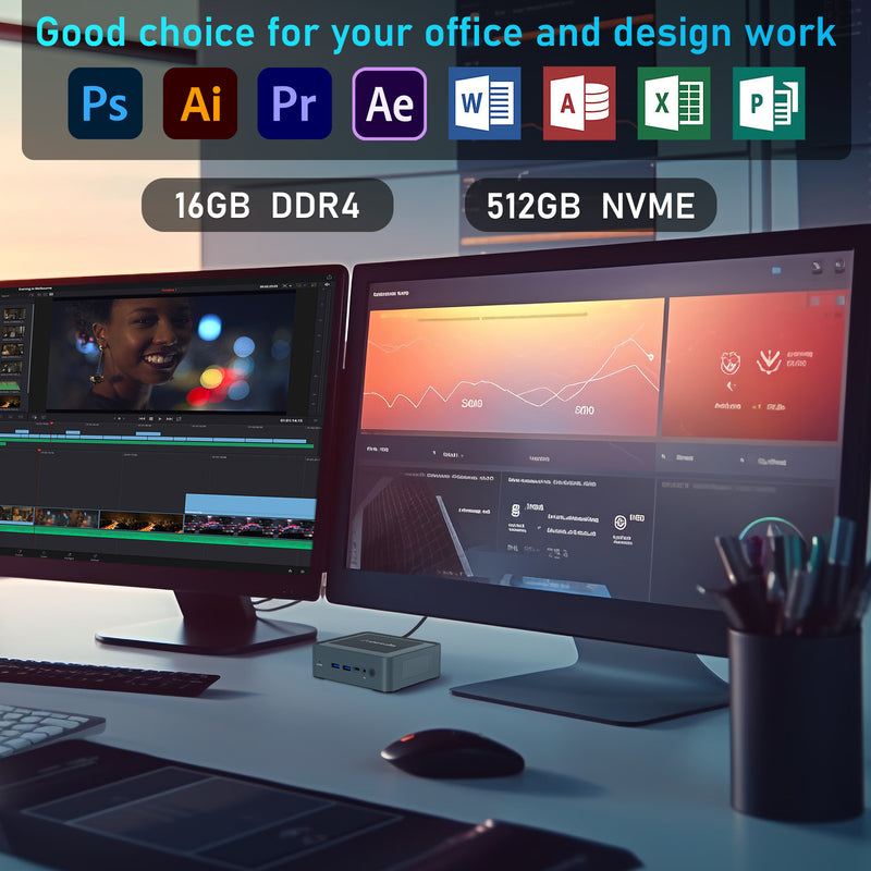 Auusda G35 Mini PC - Intel Core i5 11th Gen, 16GB RAM, 512GB SSD